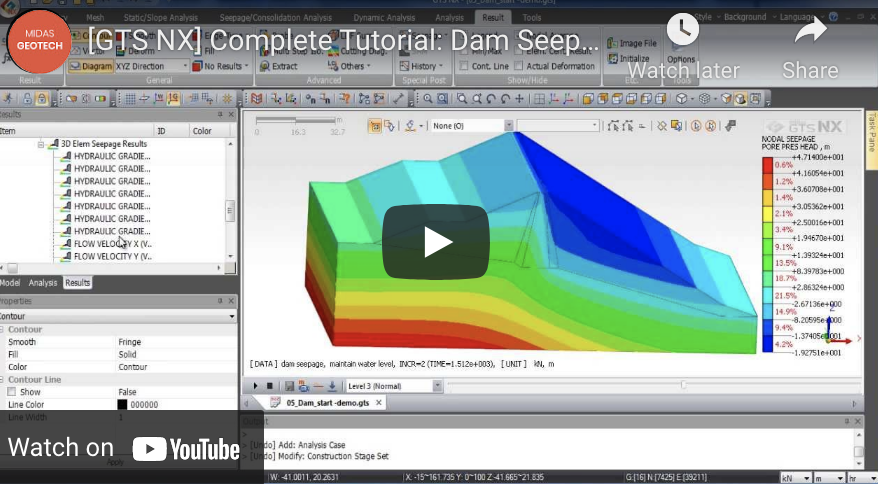 Midas GTS NX: Dam Seepage Analysis